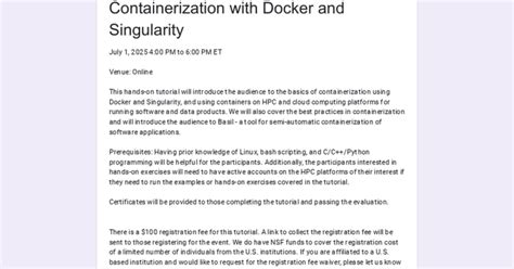 Containerization With Docker And Singularity Ritu A