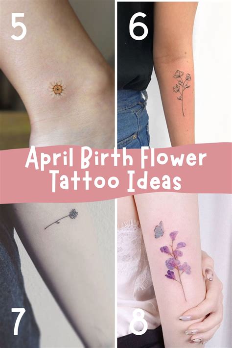 April Birth Tattoo Ideas Photos