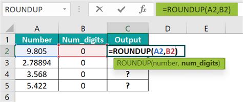 Roundup Formula In Excel Function Examples How To Use