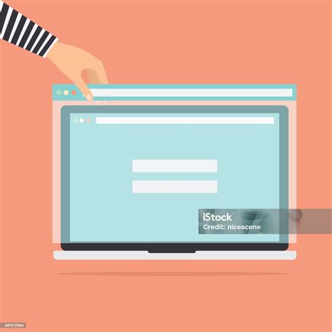 사용자 이름 암호 및 피해자 노트북 컴퓨터에 신용 카드 정보를 훔 치기를 위한 가짜 피싱 웹사이트 해커 벡터 일러스트 레이 션 평면 디자인 기술 데이터 개인 정보 보호 및