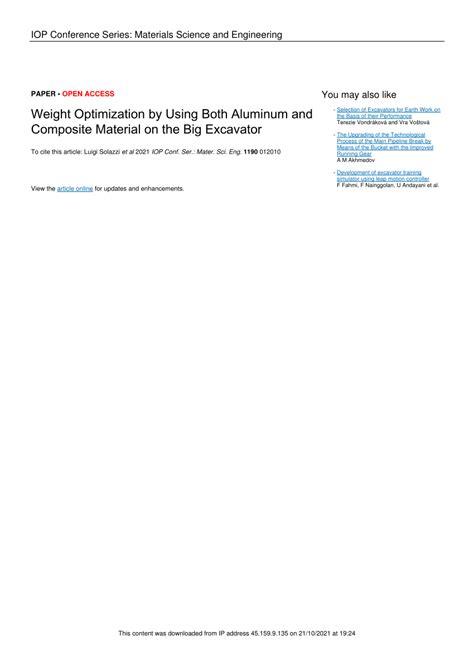 pdf weight optimization by using both aluminum and composite material