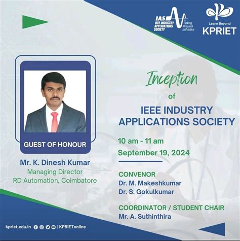 preethi varthana d on linkedin ieee ias automation industrialapplications inauguration