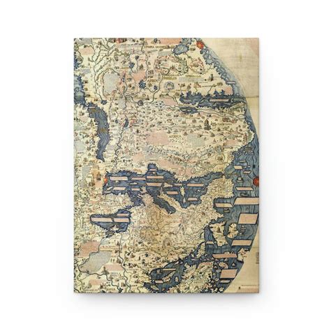 Old Map Travel Journal Vintage Style Map Journal Hardcover Lined
