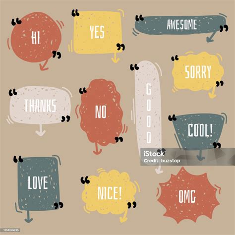 손 그리기 프레임 테두리의 컬렉션 세트 화살표와 인용 마크와 빈 음성 거품 풍선 생각 말 이야기 텍스트 상자 배너 0명에 대한 스톡 벡터 아트 및 기타 이미지 Istock