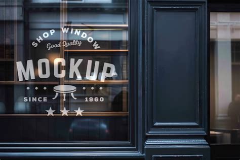 Diseño De Moccup Para Vitrinas Psd Premium Generado Con Ia