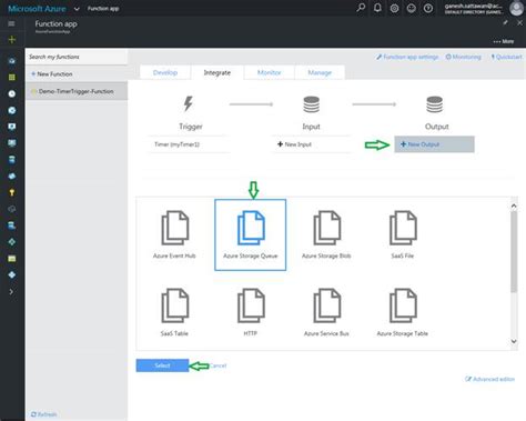 Azure Function Binding With Azure Queue And Azure Table