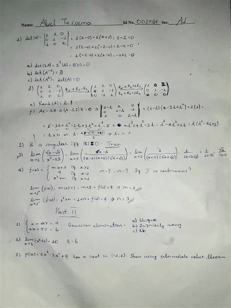 applied math i midterm exam 2 aastu pdf
