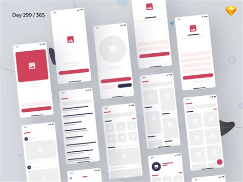 IOS Wireframe Mobile UI Kit Free Sketch Resource Sketch Elements