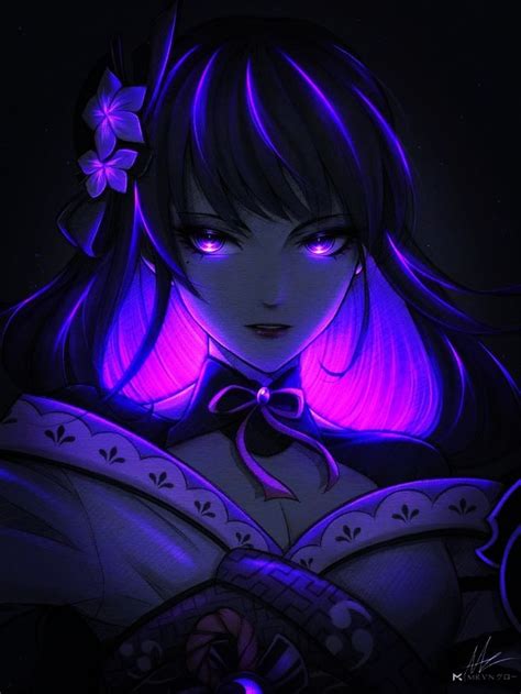 2 3 ⚡Эи Райдэн💜 Мультипликационные лица Иллюстрации арт Рисунки