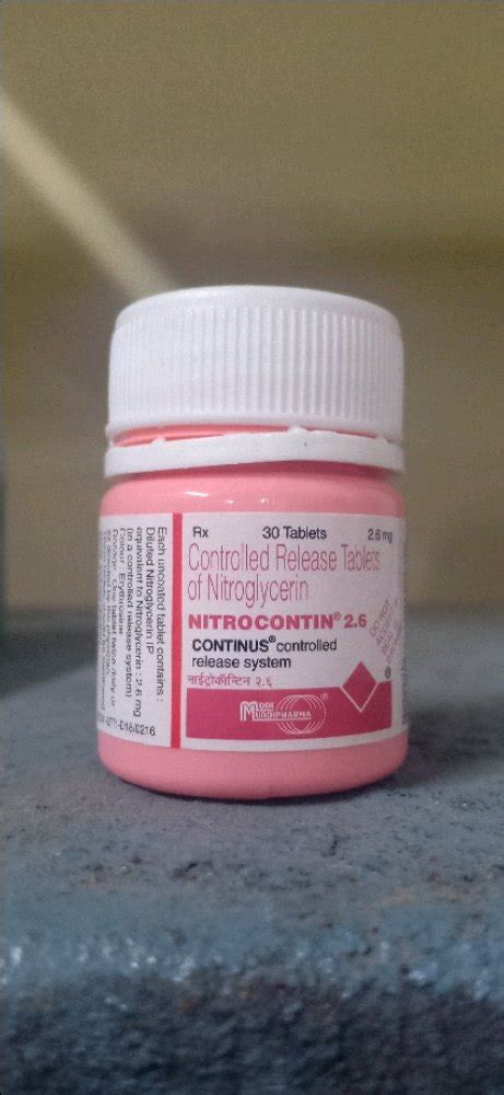 Nitrocontin Tablet At ₹ 257bottle Sowcarpet Chennai Id 20390507430