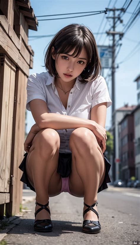 Crouching Panty Shot Ver1 Free Ai Lora Tensorart Tensorart