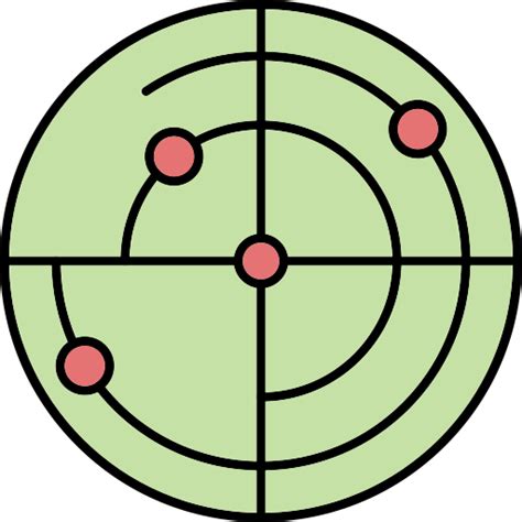 Radar Generic Thin Outline Color Icon