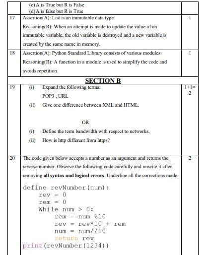 Cbse Board Exam 2024 Practice This Cbse Computer Science Sample Paper
