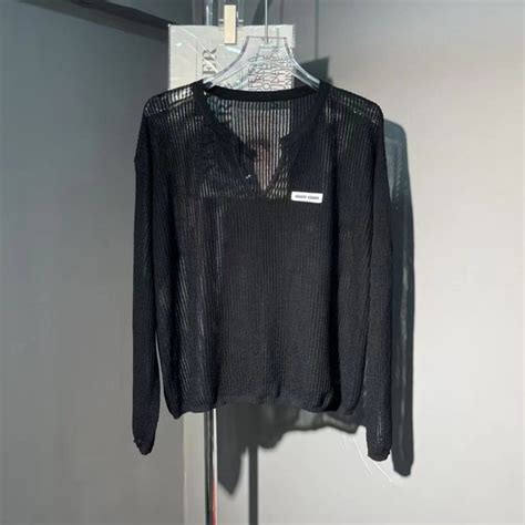 Футболка Женский Miu Miu глубокий черный Длинный размер 42 Лиоцелл Логотип облегающий