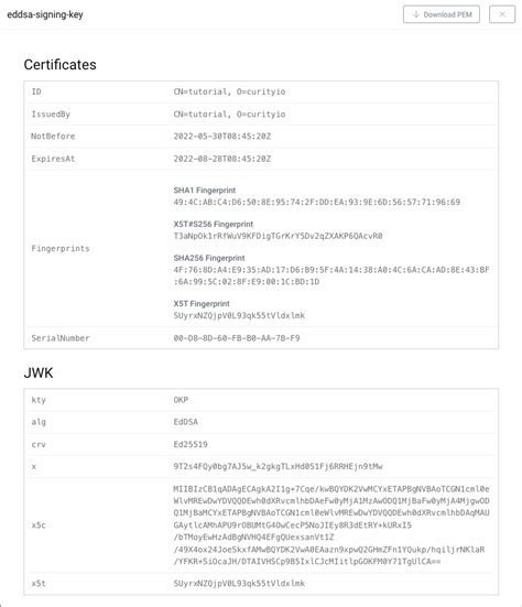 EdDSA Signatures In Tokens Curity Identity Server