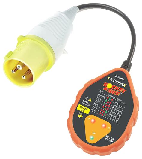 Industrial Socket Tester 3 Pin 110v Socket And See Cpc