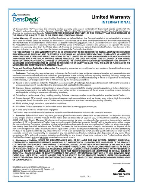 Densdeck Warranty International English Pdf Arbitration Class Action