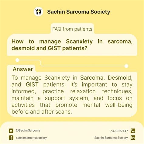 Scanxiety Sarcoma Desmoid Gist Mentalhealth Patientsupport