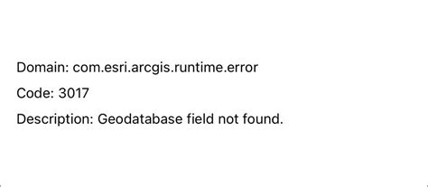 Error Arcgis Field Maps Domain Ntime Error Code 3017 Geodatabase Fiel