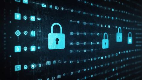 Premium Photo Locked Data Files Screen Displaying A Series Of File Icons Lock Symbol