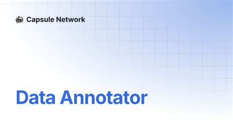 Data Annotator Capsule Network