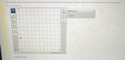 solved show a separate graph of the constraint lines and the