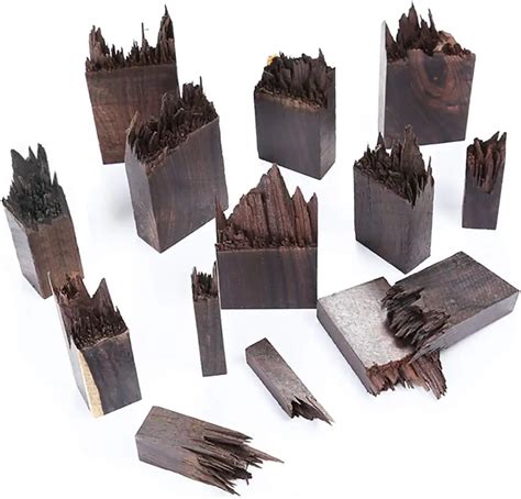Isuperb 14 تکه رزین اپوکسی کاردستی چوب صندل چوبی شکسته برای ساخت