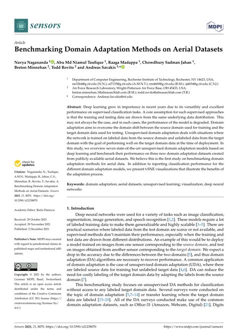 Pdf Benchmarking Domain Adaptation Methods On Aerial Datasets