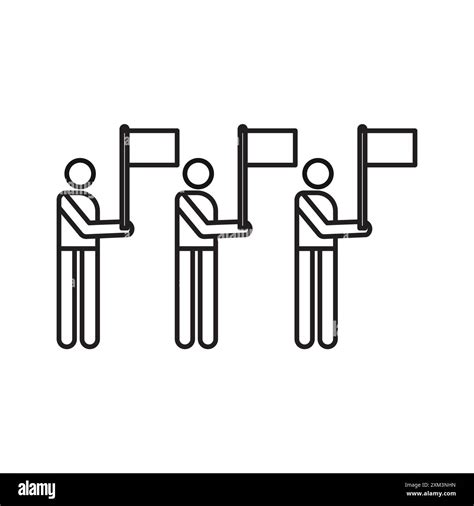 Parade Icon Black Line Art Vector In Black And White Outline Set Collection Sign Stock Vector