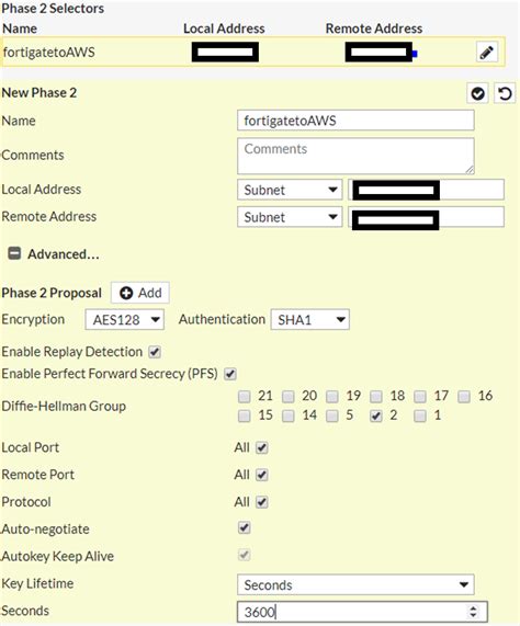 Technical Tip Fortigate To Aws Ipsec Vpn Fortinet Community