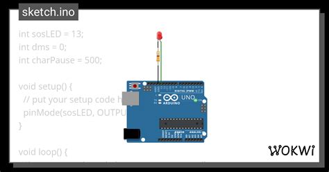 LED Blink SOS Wokwi ESP STM Arduino Simulator