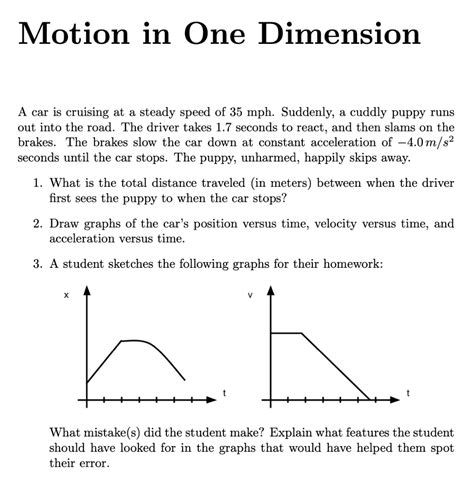 solved motion in one dimension a car is cruising at a steady