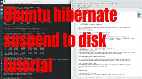 ubuntu enable hibernate suspend to disk tutorial for beginners
