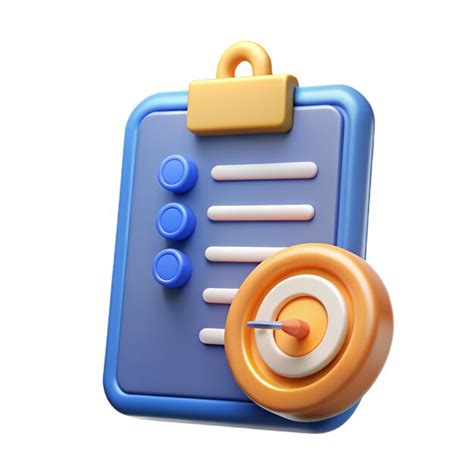 Assignment Target Icon Clipboard Checklist Symbol 3d Vector Illustration Premium Ai Generated