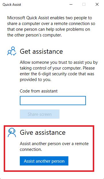 Provide Support Through Microsoft Quick Assist Elliott Support Center