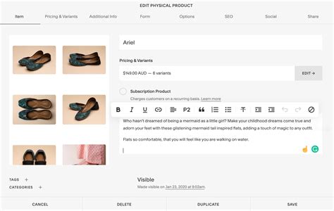 how to install dropdown accordion in a product description customize with code squarespace