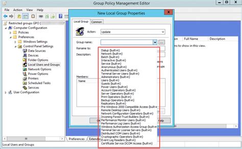 manage local active directory groups using group policy preferences
