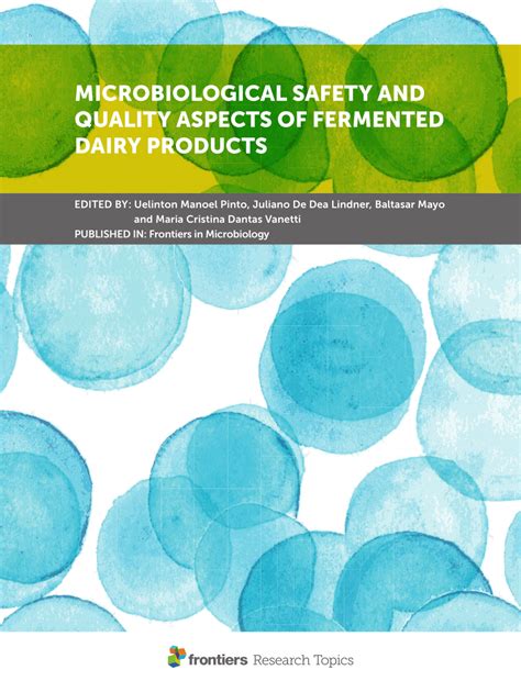 PDF Microbiological Safety And Quality Aspects Of Fermented Dairy Products
