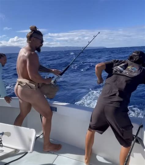 Jason Momoa Flashes Ass During Fishing Trip