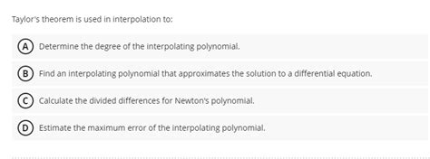 Taylors Theorem Is Used In Interpolation To A Studyx Taylors Theorem Is Used In Interpolation To A Studyx