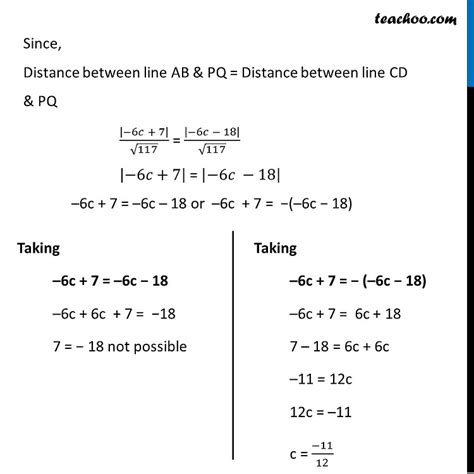 Misc 20 Line Equidistant From Parallel Lines 9x 6y 7 0