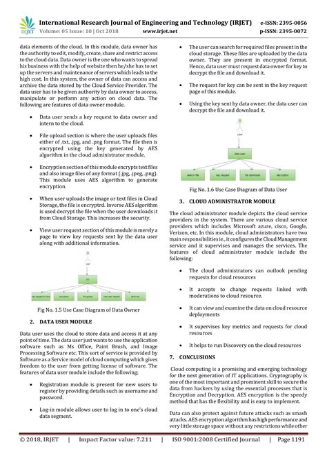 Irjet Cloud Data Security Using Aes Algorithm Pdf