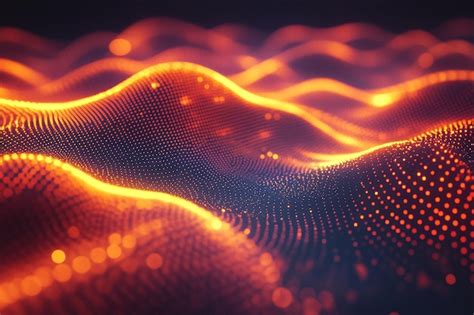 Abstract Wave Particle Technology Background Premium Ai Generated Image