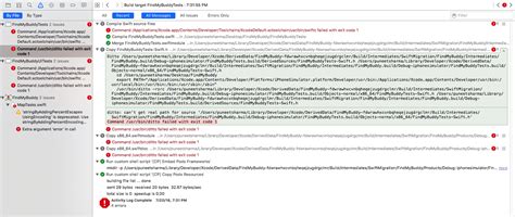 ios error swiftc failed with exit code 1 when converting to latest