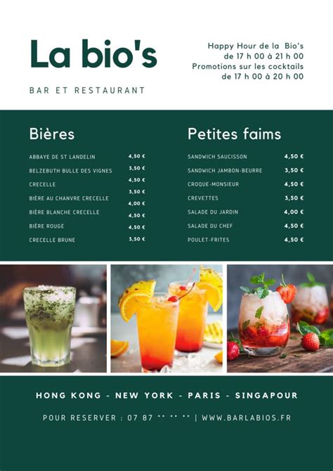 Create Your Own Menu For Restaurant Or Bar By Johannagros Fiverr