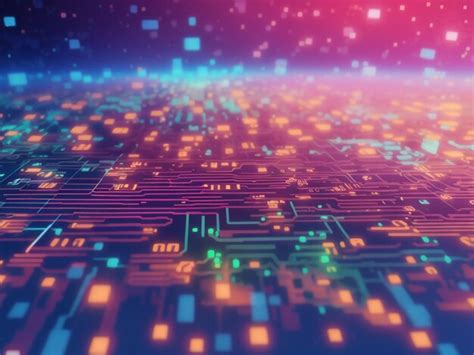 Premium Ai Image Binary Trails Digital Footprint Background Created