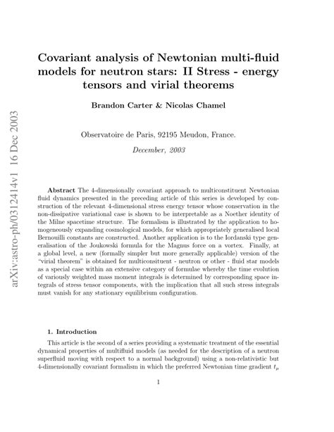 pdf covariant analysis of newtonian multi fluid models for neutron
