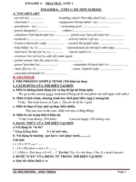 English 6 Unit 1 Hs Pdf