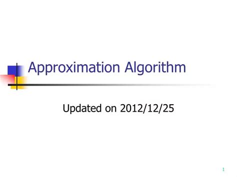 PPT Approximation Algorithm PowerPoint Presentation Free Download ID