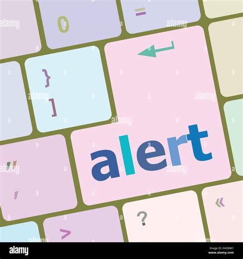 Alert Button On The Keyboard Key Vector Illustration Stock Vector Image